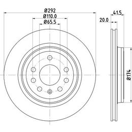 Hella Bremsscheibe 8dd355109191 292mm 20mm f&uuml;r FERRARI HOLDEN SAAB Vaughall LAMBORGHINI