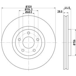 DON Bremsscheibe pcd13232 320mm 28mm f&uuml;r RENAULT SAMSUNG NISSAN