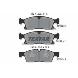 TEXTAR Bremsbelagsatz, Scheibenbremse 2519001 f&uuml;r JEEP Chrysler