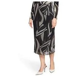 Midirock Betty Barclay "Damen mit Gummizug", Damen, Gr. 46, taupe, schwarz, Obermaterial: 95% Polyester, 5% Elasthan. Futter: 95% Viskose, 5% Elasthan, figurbetont lang, R&ouml;cke