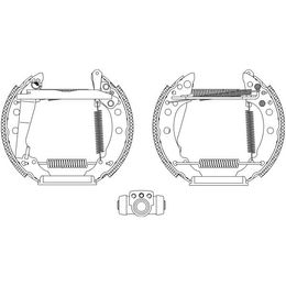 Hella Bremsbackensatz 8db355003721 f&uuml;r SEAT Skoda VW