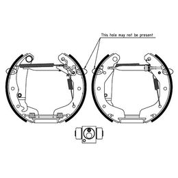 TEXTAR Bremsbackensatz Shoe Kit Pro 84058100 f&uuml;r Opel Vaughall GM