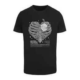Mister Tee T-Shirt MISTERTEE "MisterTee Herren Heart Cage Tee", Damen, Gr. S, schwarz, 100% Baumwolle, bedruckt, normal, Rundhals, Shirts T-Shirt