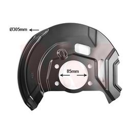 Van Wezel Spritzblech, Bremsscheibe 3391371 Vorderachse links f&uuml;r NISSAN