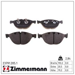 Zimmermann Bremsbelagsatz, Scheibenbremse 237912051 Vorderachse f&uuml;r BMW ROLLS-ROYCE