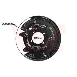 Van Wezel Spritzblech, Bremsscheibe 5393374 Hinterachse rechts f&uuml;r TOYOTA