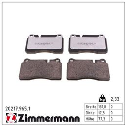 Zimmermann Bremsbelagsatz, Scheibenbremse rd:z 202179651 Vorderachse f&uuml;r LAND ROVER