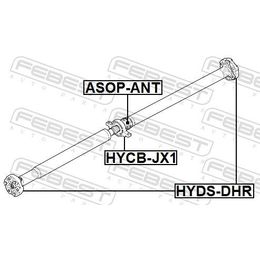 FEBEST Lager, Gelenkwellenmittellager hycbjx1 f&uuml;r HYUNDAI