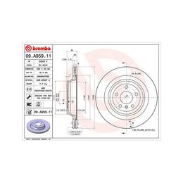 MAGNETI MARELLI Bremsscheibe 360406122301 Innenbel&uuml;ftet-Bel&uuml;ftung mit tropfenf&ouml;rmigen Fl&uuml;geln 330mm 22mm f&uuml;r MERCEDES-BENZ BRABUS
