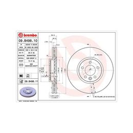 MAGNETI MARELLI Bremsscheibe 360406125600 Innenbel&uuml;ftet-Bel&uuml;ftung mit tropfenf&ouml;rmigen Fl&uuml;geln 340mm 32,5mm f&uuml;r VAG VW