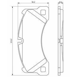Bosch Bremsbelagsatz, Scheibenbremse 0986494206 f&uuml;r PORSCHE VW BENTLEY