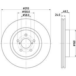 Hella Bremsscheibe 8dd355134221 293mm 24mm f&uuml;r Subaru