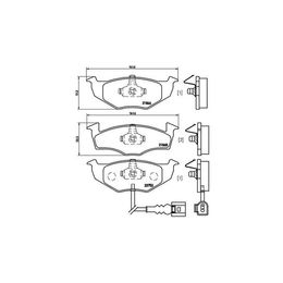 MAGNETI MARELLI Bremsbelagsatz, Scheibenbremse 363700485071 f&uuml;r VW
