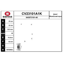 EAI Gelenksatz, Antriebswelle cv23101a1k