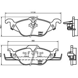 Hella Bremsbelagsatz, Scheibenbremse 8db355008571 f&uuml;r HOLDEN