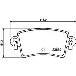 Hella Bremsbelagsatz, Scheibenbremse 8db355009421 f&uuml;r Vaughall GM INFINITI RENAULT