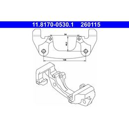 ATE Halter, Bremssattel 11817005301 f&uuml;r ROVER BMW