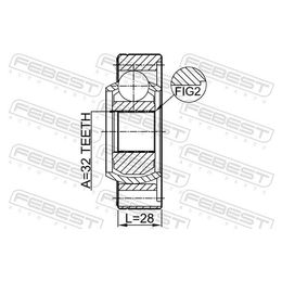 FEBEST Gelenk, L&auml;ngswelle 1911e46sha f&uuml;r BMW