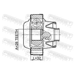 FEBEST Gelenk, L&auml;ngswelle 0211s51sha f&uuml;r NISSAN MERCEDES-BENZ