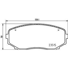 Hella Bremsbelagsatz, Scheibenbremse 8db355037911 f&uuml;r MITSUBISHI