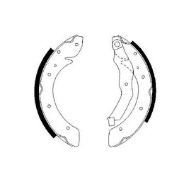 Bosch Bremsbackensatz 0986487528 f&uuml;r RENAULT