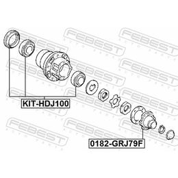 FEBEST Radnabe 0182fgrj79f Vorderachse f&uuml;r TOYOTA