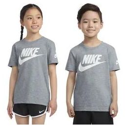 T-Shirt Nike SPORTSWEAR, M&auml;dchen, Gr. 122 (7), grau (dk grau heat), Obermaterial: 60% Baumwolle, 40% Polyester, Rundhals, Shirts T-Shirt, f&uuml;r Kinder, aus Baumwolle und Polyester, pflegeleicht