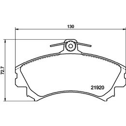 Hella Bremsbelagsatz, Scheibenbremse 8db355006701 f&uuml;r MITSUBISHI SMART