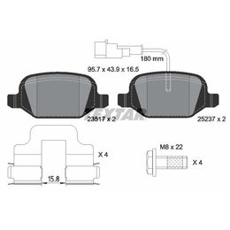 TEXTAR Bremsbelagsatz, Scheibenbremse 2351705 f&uuml;r ALFA ROMEO LANCIA Fiat