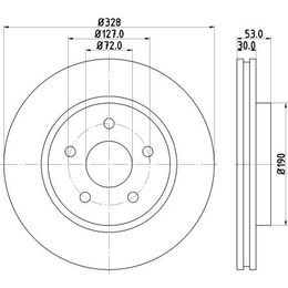 Hella Bremsscheibe 8dd355115921 328mm 30mm f&uuml;r JEEP