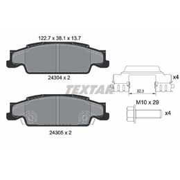 TEXTAR Bremsbelagsatz, Scheibenbremse 2430402 f&uuml;r CADILLAC