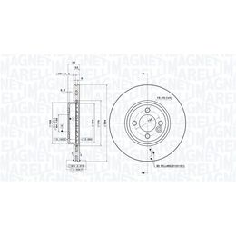 MAGNETI MARELLI Bremsscheibe 360406069300 innenbel&uuml;ftet-Bel&uuml;ftung mit tropfenf&ouml;rmigen Fl&uuml;geln 294mm 22mm f&uuml;r BMW MINI