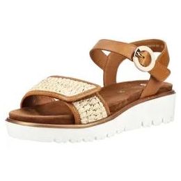 Riemchensandale Ara "Ara Sandalen Leder", Damen, Gr. 43, cognac, Leder, Schuhe Riemchensandale