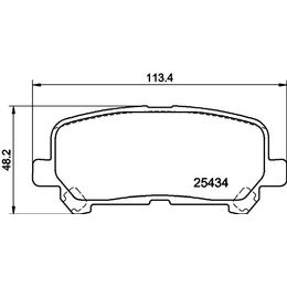 Hella Bremsbelagsatz, Scheibenbremse 8db355040131 f&uuml;r TOYOTA