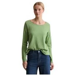 Marc O'Polo Langarmshirt MARC O'POLO DENIM "aus Organic Cotton", Damen, Gr. XS, herbal garden, Obermaterial: 100% Baumwolle, unifarben, Basic, regular fit, Rundhals, Shirts Langarmshirt