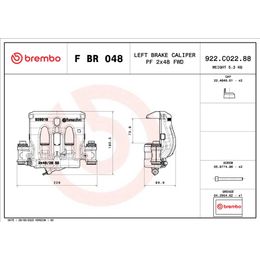 Brembo Bremssattel fbr048 Vorderachse links f&uuml;r Mercedes