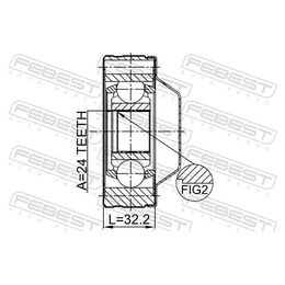 FEBEST Gelenk, L&auml;ngswelle 1211tersha f&uuml;r HYUNDAI