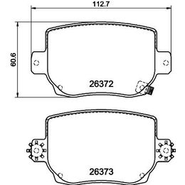 Hella Bremsbelagsatz, Scheibenbremse 8db355041041 f&uuml;r Tesla