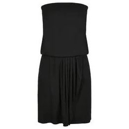 Shirtkleid Urban Classics "Urban Classics Damen Ladies Viscose Short Bandeau Dress", Damen, Gr. XL, US-Gr&ouml;&szlig;en, schwarz, 95% Viskose, 5% Elasthan, unifarben, loose fit, Kleider Shirtkleid