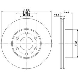 Hella Bremsscheibe 8dd355117471 300mm 28mm f&uuml;r Iveco