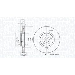 MAGNETI MARELLI Bremsscheibe 360406156401 innenbel&uuml;ftet-Bel&uuml;ftung mit tropfenf&ouml;rmigen Fl&uuml;geln 320mm 25mm f&uuml;r FORD ASIA & OCEANIA LINCOLN
