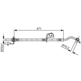 Bosch Bremsschlauch 1987481715 f&uuml;r HYUNDAI
