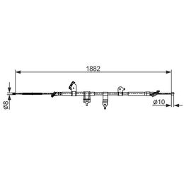 Bosch Seilzug, Feststellbremse 1987482567 f&uuml;r TOYOTA