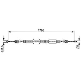 Bosch Seilzug, Feststellbremse 1987482550 f&uuml;r RENAULT