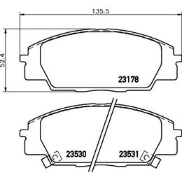 Hella Bremsbelagsatz, Scheibenbremse 8db355009731 f&uuml;r ISUZU ACURA HONDA