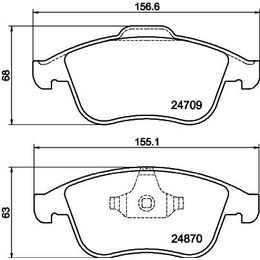 Hella Bremsbelagsatz, Scheibenbremse 8db355014801 f&uuml;r RENAULT TRUCKS SAMSUNG