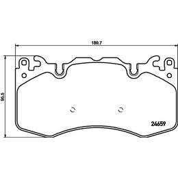 Hella Bremsbelagsatz, Scheibenbremse 8db355016151 f&uuml;r LAND ROVER