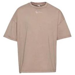 T-Shirt Karl Kani "Karl Kani Herren", Damen, Gr. XS, sand, 100% Baumwolle, unifarben, oversize, Rundhals, Shirts T-Shirt