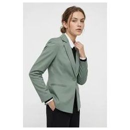 Kurzblazer Only "ONLPEACH L/S FIT BLAZER TLR NOOS", Damen, Gr. 34, laurel wreath, Web, Obermaterial: 95% Polyester, 5% Elasthan, unifarben, slim fit, V-Ausschnitt, Blazer Kurzblazer