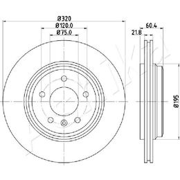 ASHIKA Bremsscheibe 61000110